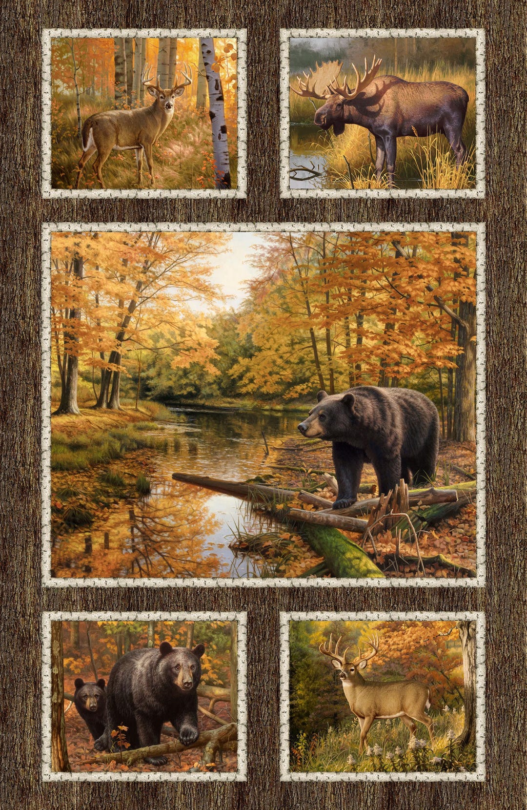 Northcott Fabric - Wildlife Fabric Panel 24" X 42" Cotton - DP22785 - Etsy