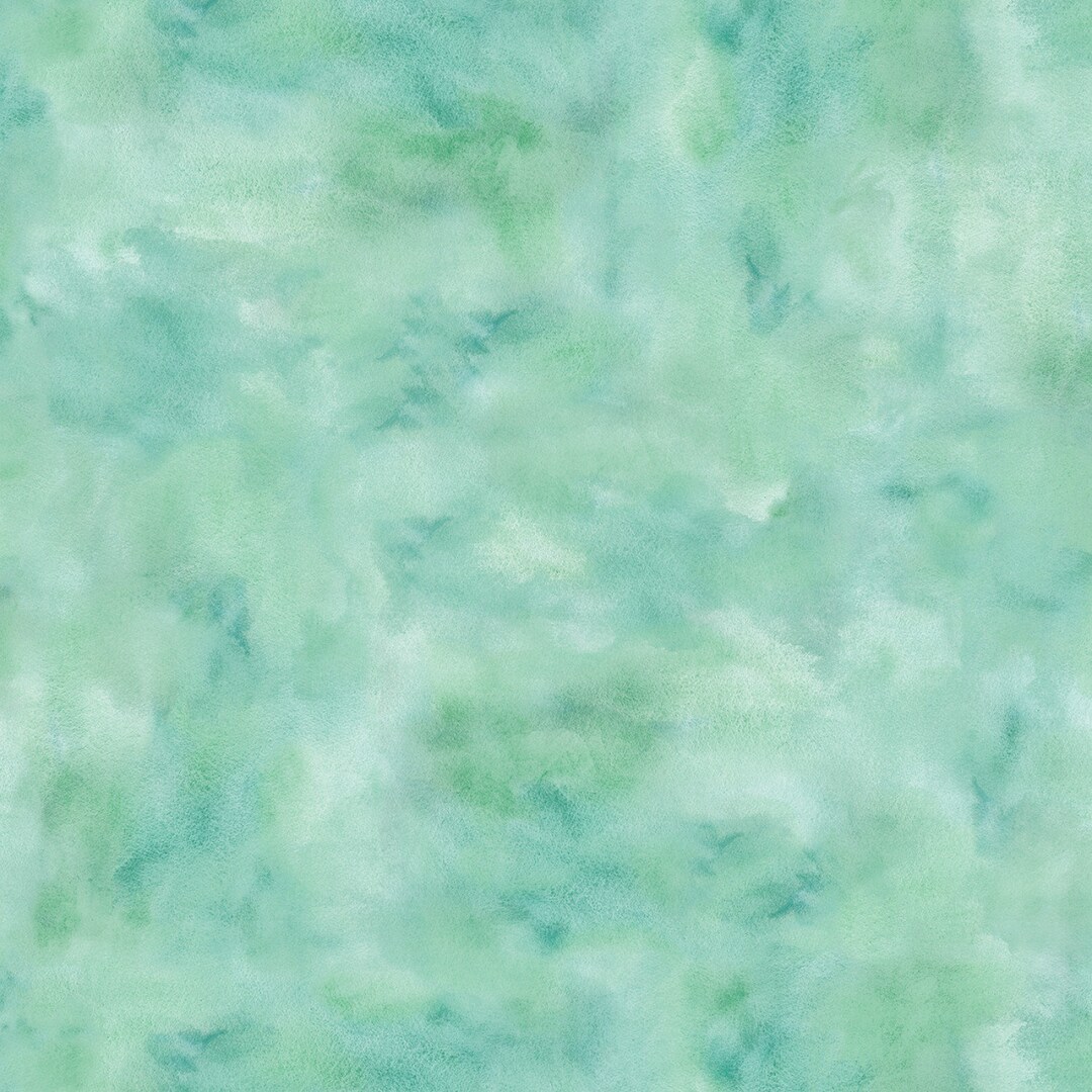 Light Teal Mixed Watercolor Texture Fabric by the Yard or Selected ...
