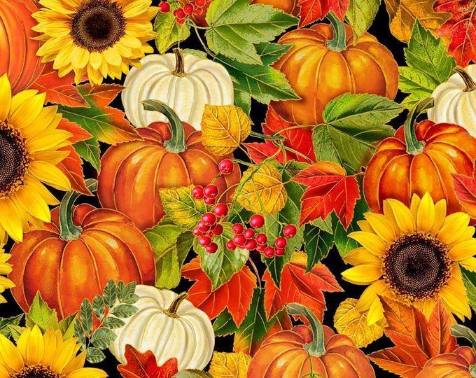Timeless Treasure - Harvest Bounty Allover Cotton Fabric by the Yard - Etsy