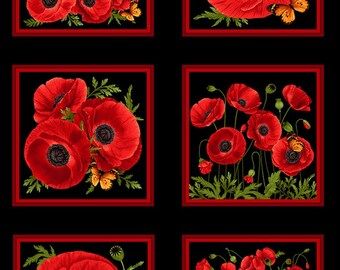 Poppy Fabric Panel - Etsy