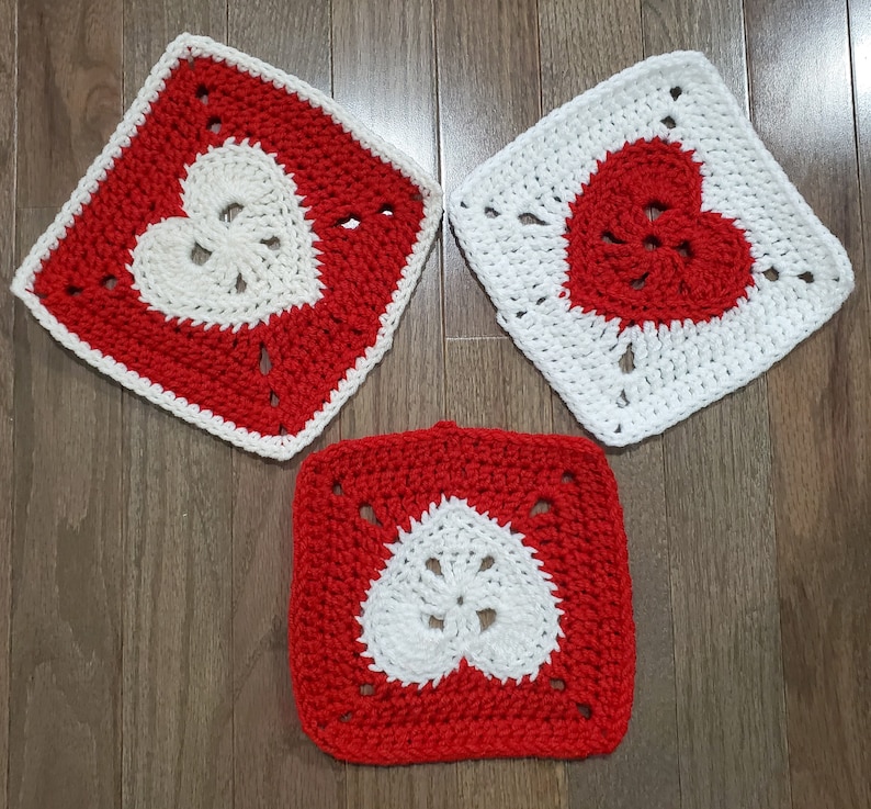 Heart Granny Square Pattern (digital Download) - Etsy