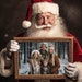 Santa Holding a Frame Photography, Christmas Digital Background ...