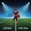 Football on Fire, Digital Background, Digital Backdrop, Photography ...
