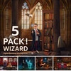 Wizard Library Digital Background, Digital Backdrop, for Composite ...