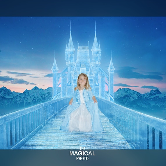 Frozen Ice Castle Digital Background Digital Backdrop For Etsy