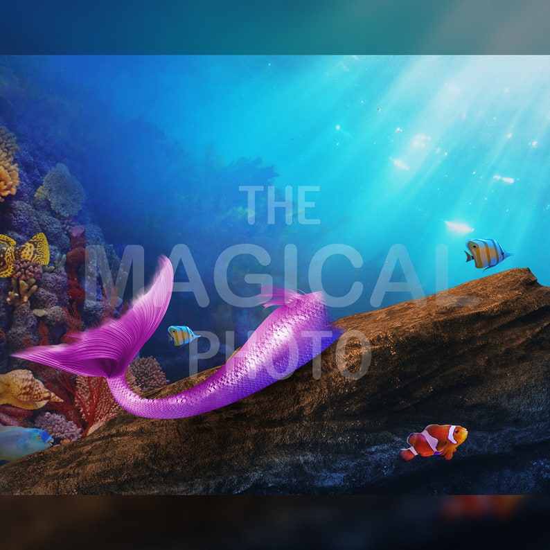 Mermaid Digital Background Digital Backdrop for Composite - Etsy