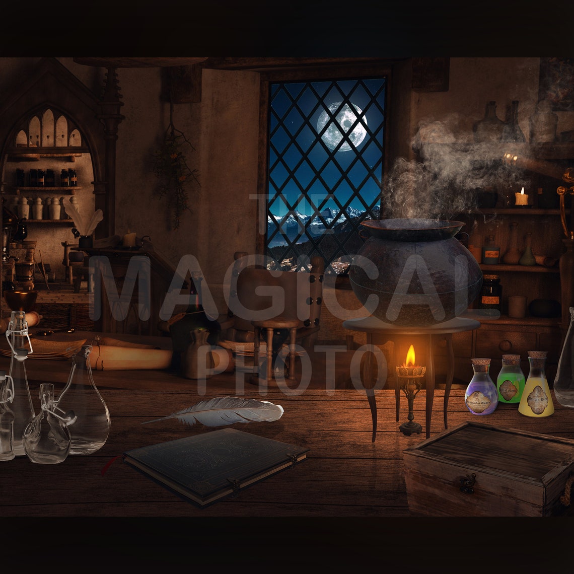 Wizard Potion Class Digital Background Digital Backdrop for | Etsy