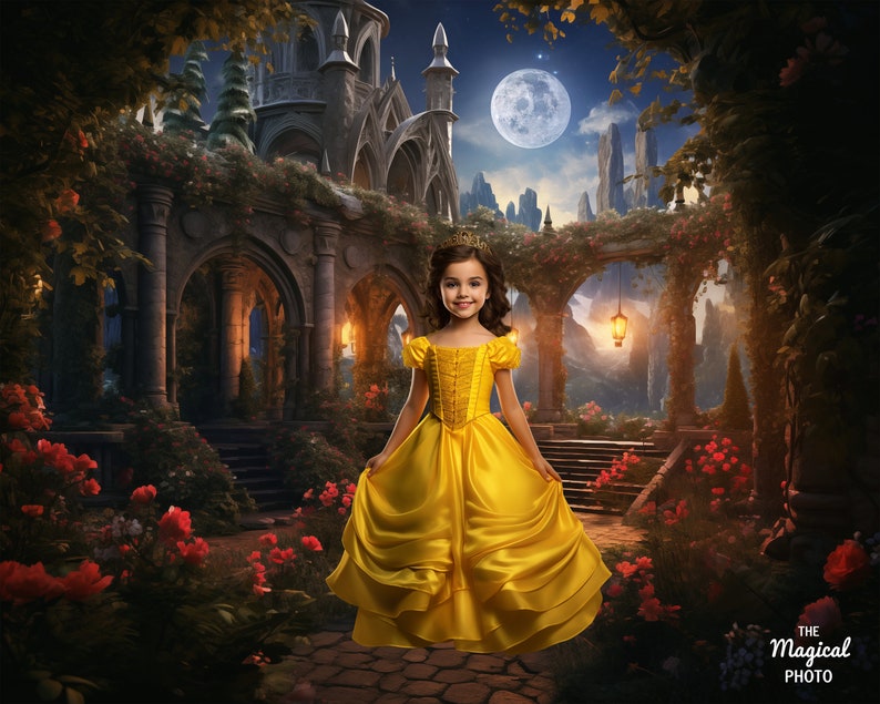 Rose Princess Castle Digital Backdrop for Photography (JPEG, PNG) - Etsy