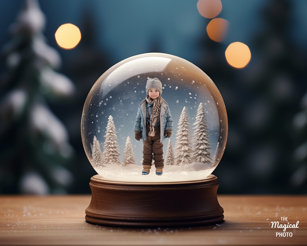 Christmas, Snow Globe Digital Background, Digital Backdrop, for ...