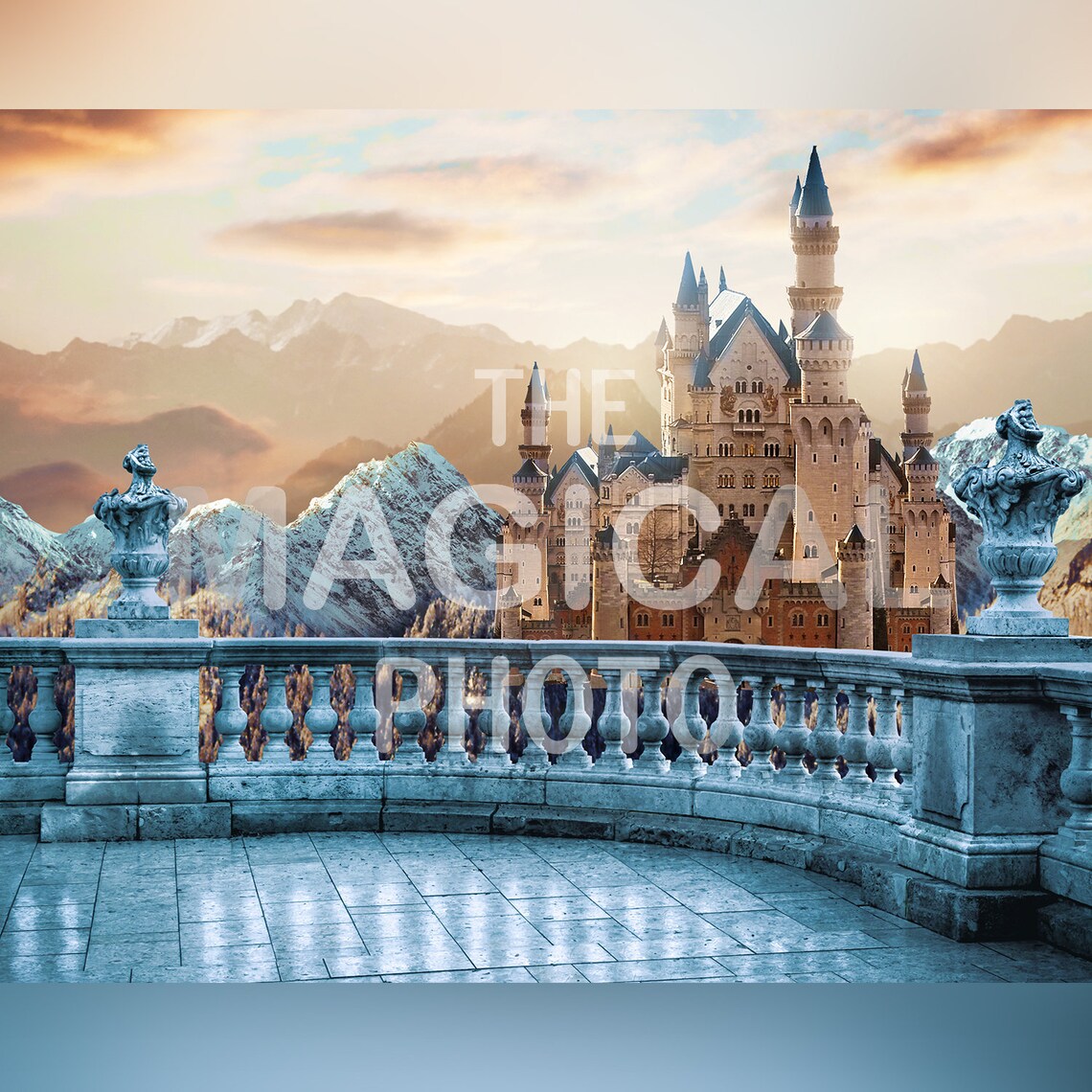 Princess Castle Digital Background Digital Backdrop for - Etsy
