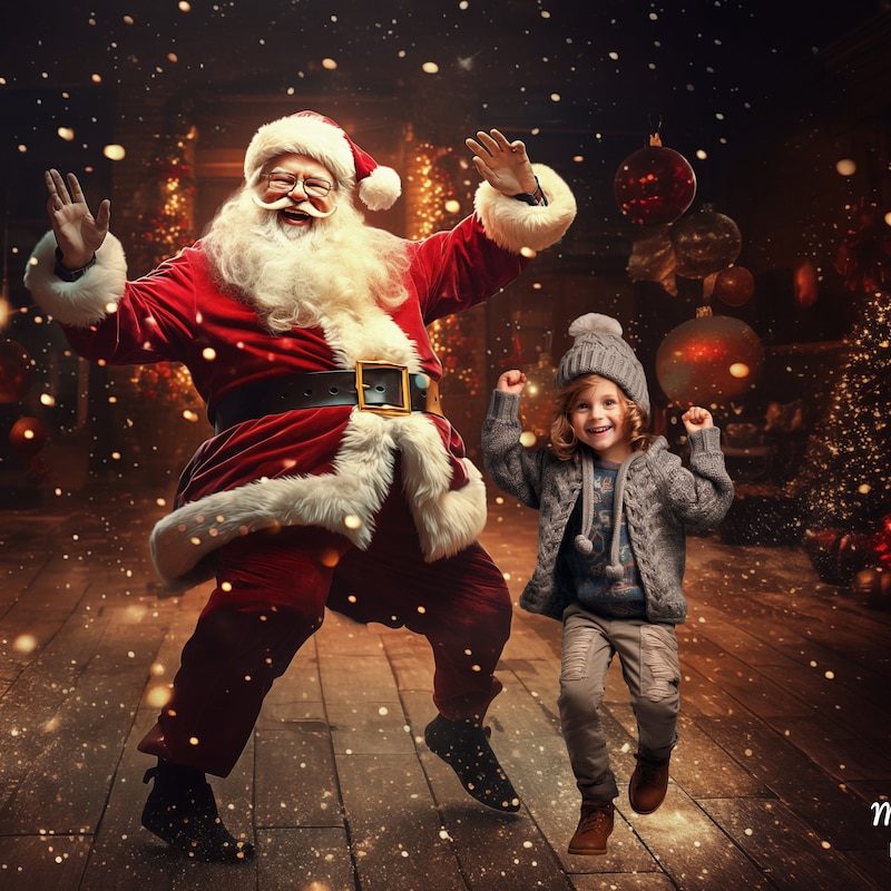 Santa Backdrop - Etsy