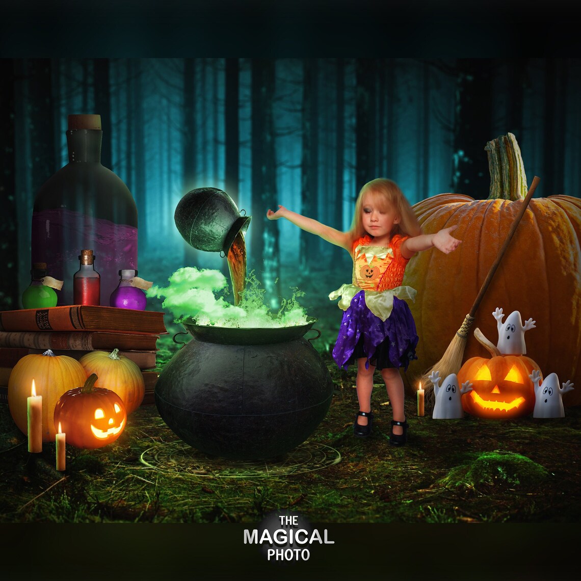 Halloween Witch Wizard Digital Background Digital Backdrop - Etsy