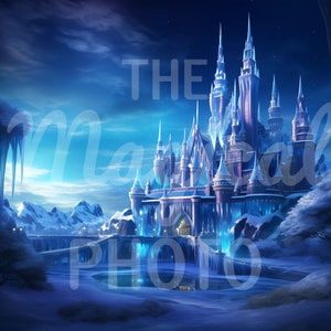 Princess Ice Castle Digital Background, Digital Backdrop, for Composite ...