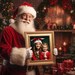 Santa Holding Frame Christmas Photography, Digital Backdrop (PNG) - Etsy