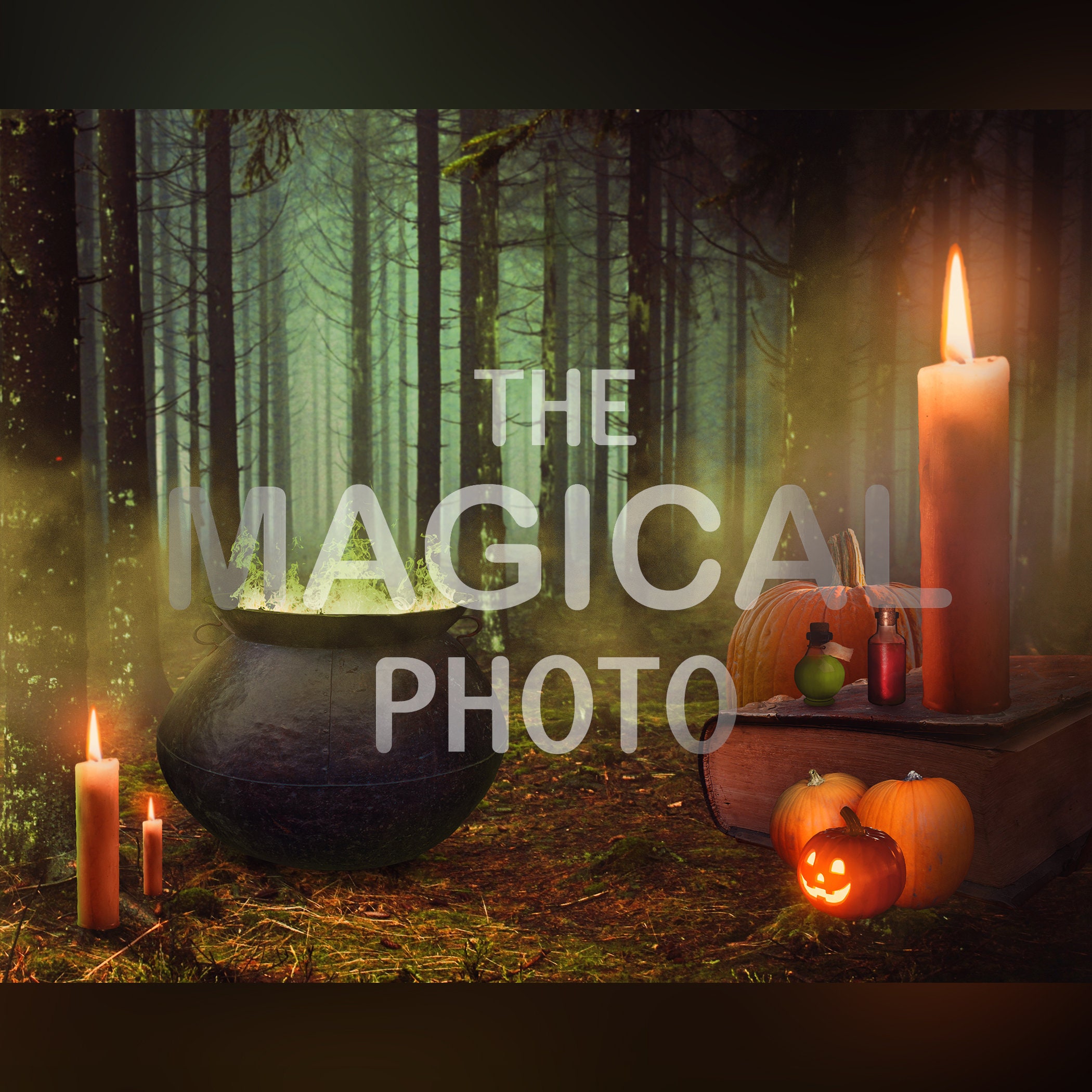 Witch Cauldron Halloween Digital Background, Photography Backdrop (JPEG ...