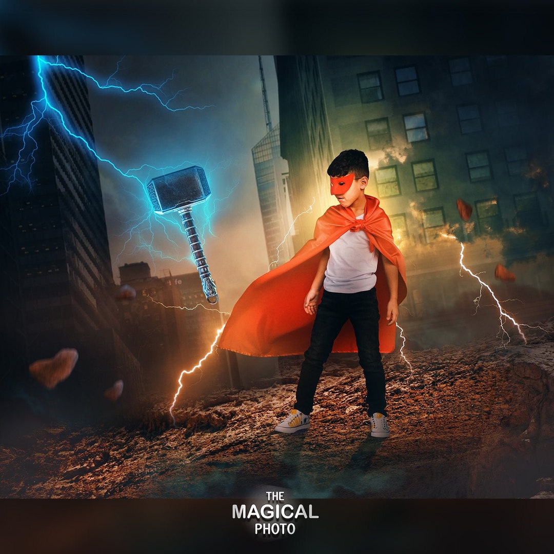 Superhero Digital Background, Digital Backdrop, for Composite Photoshop ...