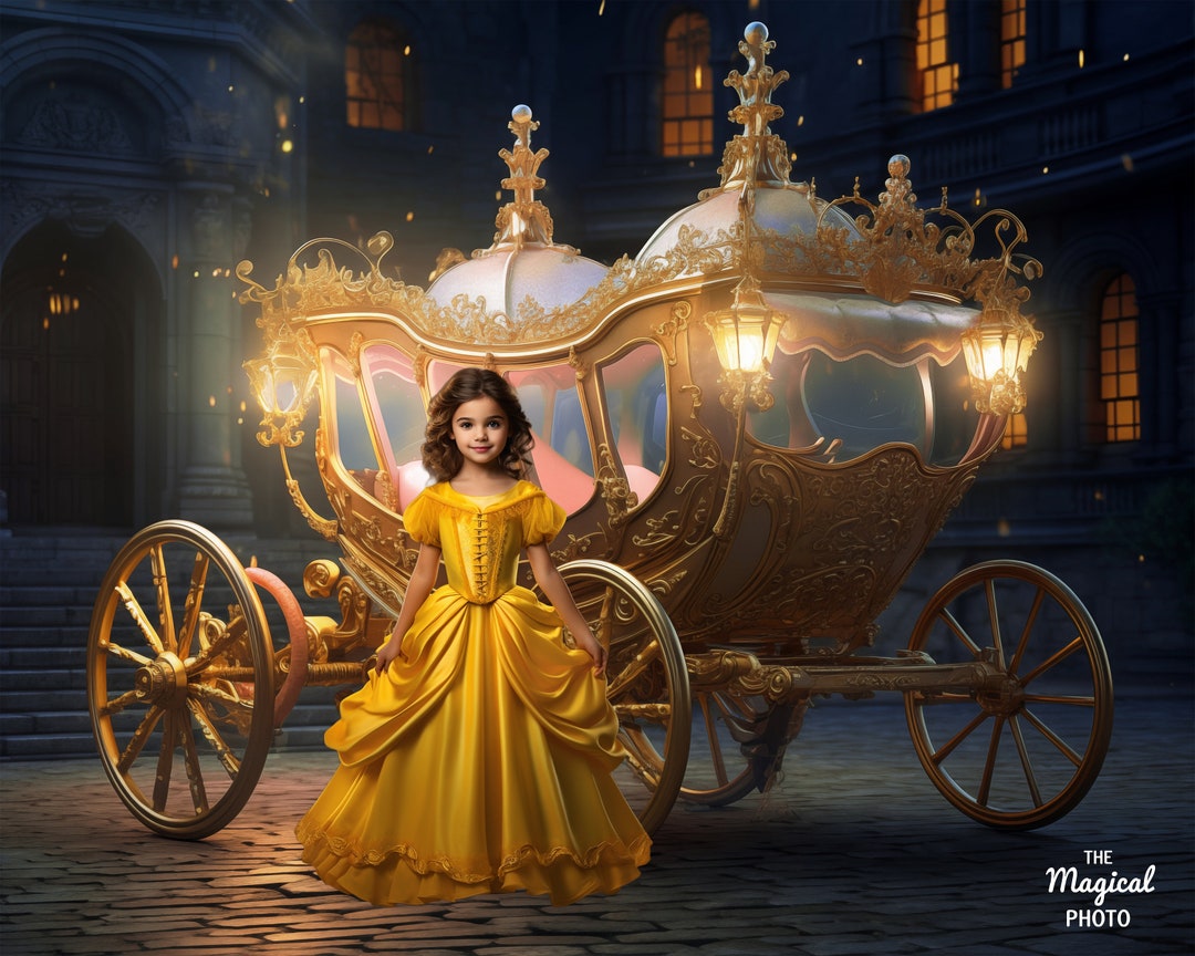 Princess Carriage Digital Background, Digital Backdrop, for Composite ...