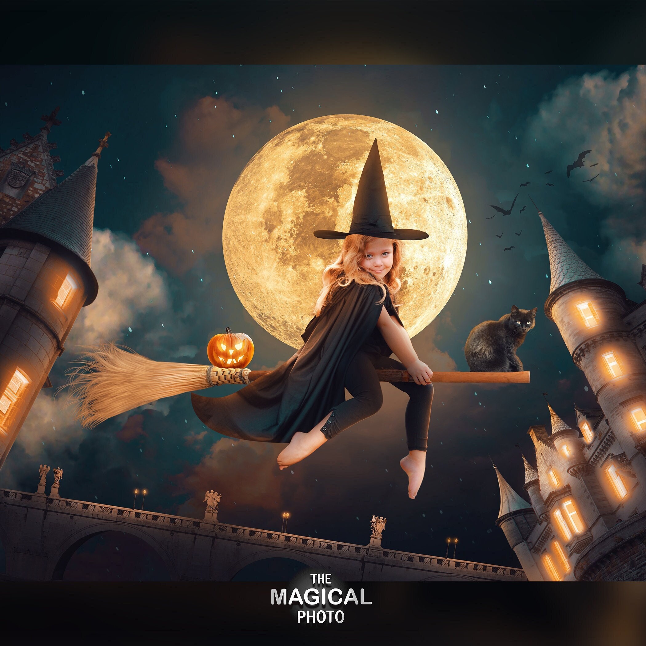 Halloween Witch Wizard Digital Background Digital Backdrop - Etsy