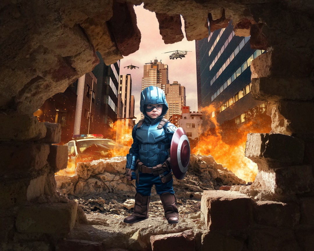 Superhero Digital Background, Digital Backdrop, for Composite Photoshop ...