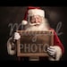 Santa Holding a Frame Photography, Christmas Digital Background ...