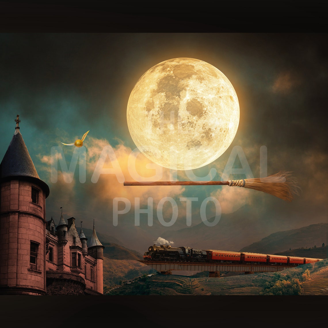 Wizard Digital Background, Digital Backdrop, for Composite Photoshop ...