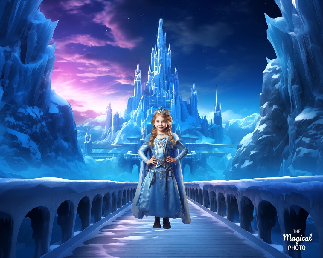 Princess Ice Castle Digital Background, Digital Backdrop, for Composite ...