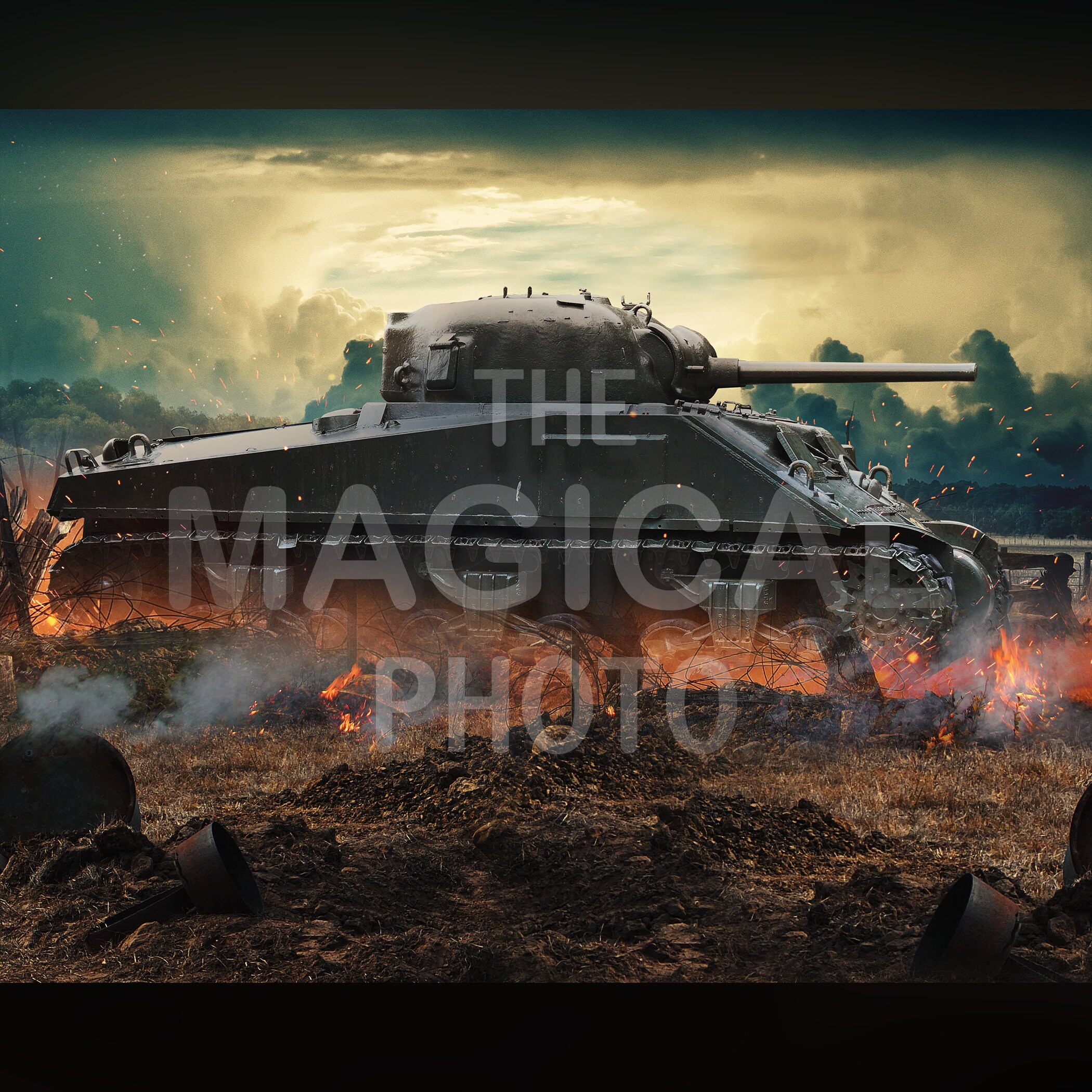 Superhero, Battlefield, Digital Background, Digital Backdrop, Tank, for ...