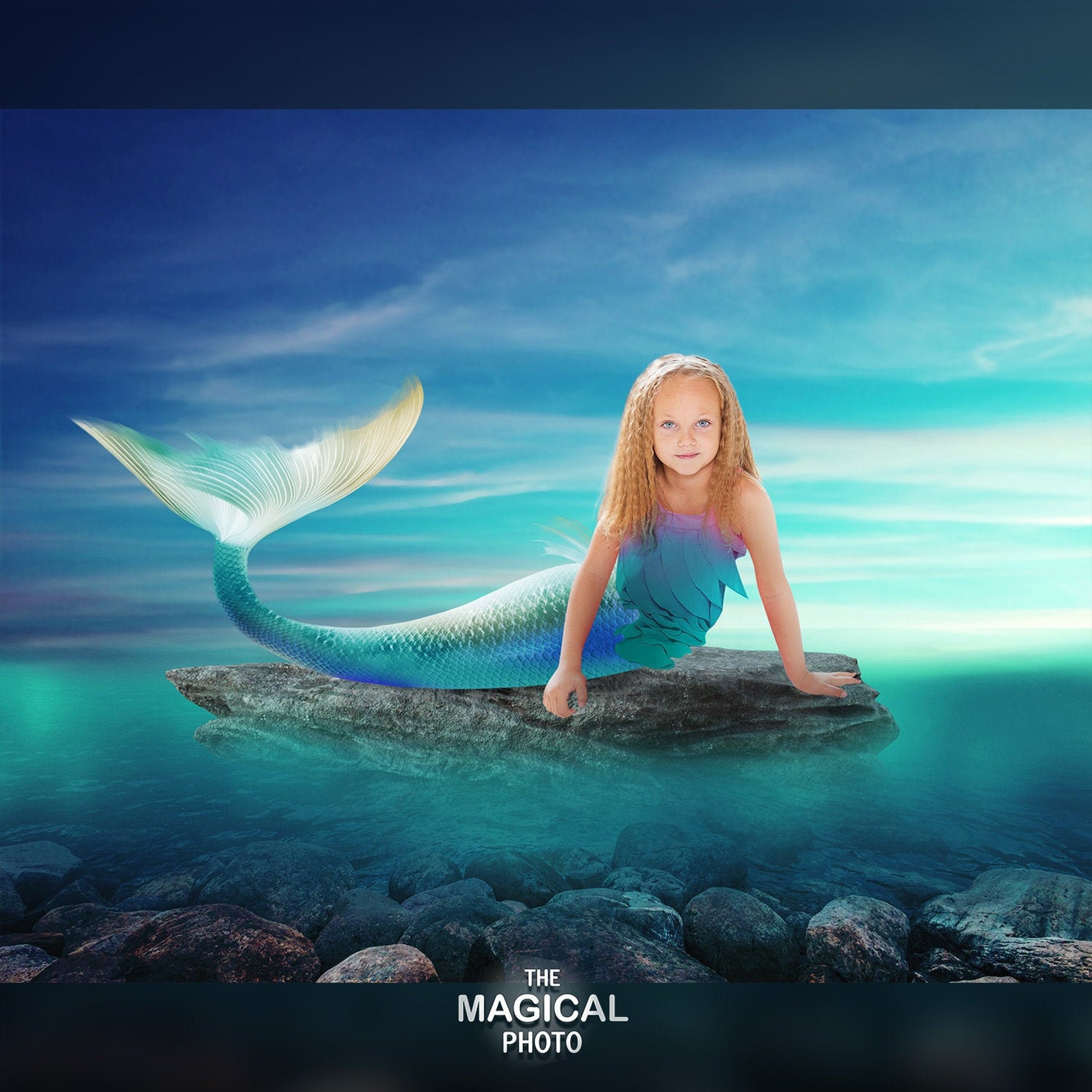 Mermaid Digital Background Digital Backdrop for Composite - Etsy