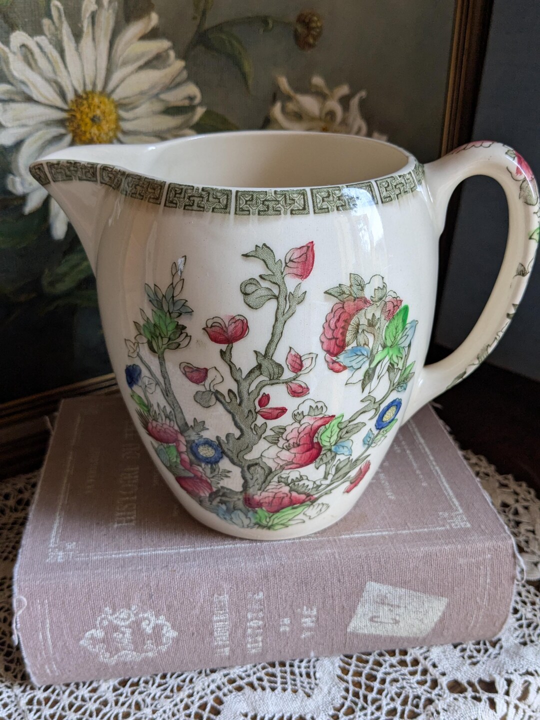 Vintage Johnson Bros Jug 'indian Tree' - Etsy