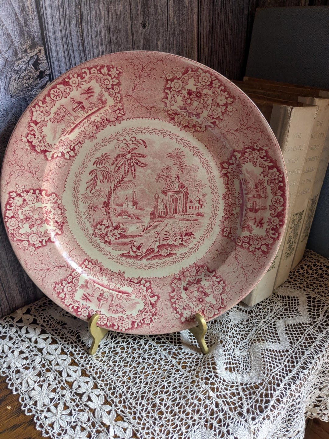 Antique, Late Regency William Ridgway Red Transfer Ware Plate 'oriental ...