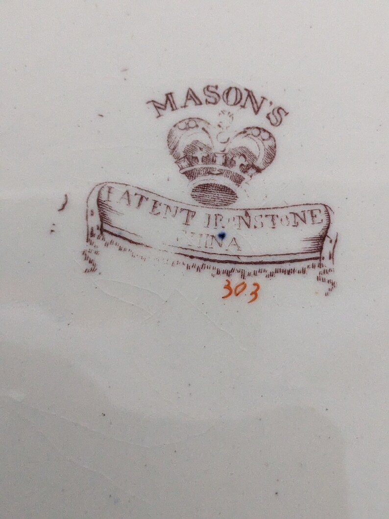 Antique Mason's Ironstone Imari Cake Plate - Etsy