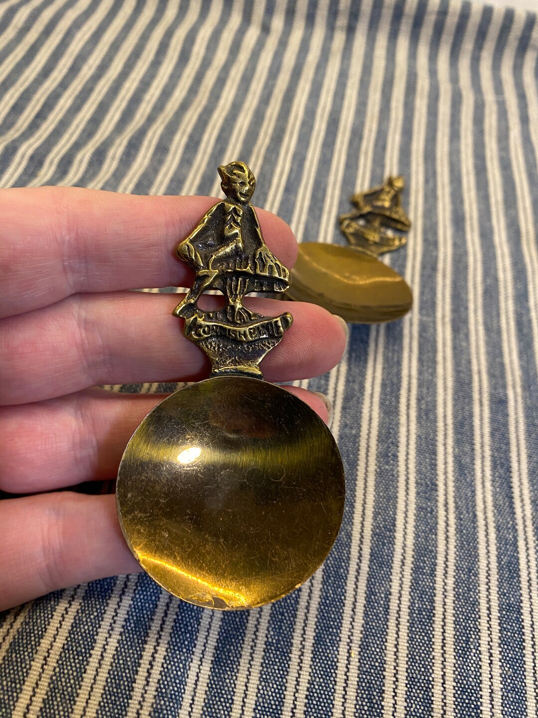 Brass Cornish Pixie Caddy Spoon - Etsy