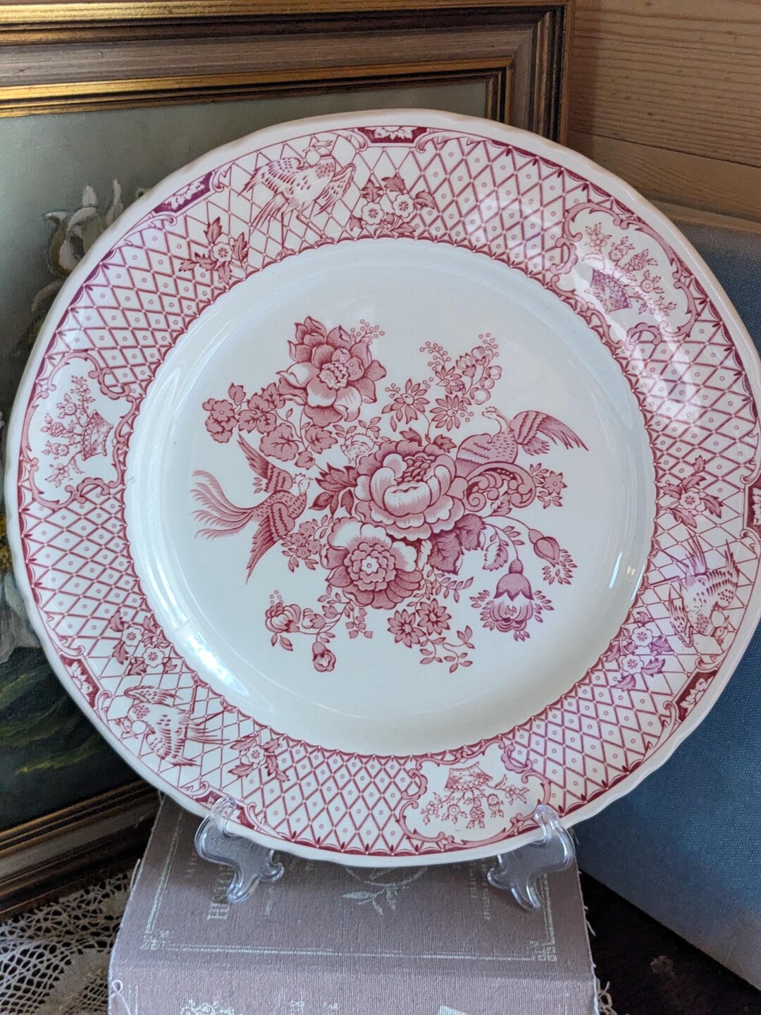 Masons Ironstone Red Transferware Dinner Plate 'stratford' - Etsy