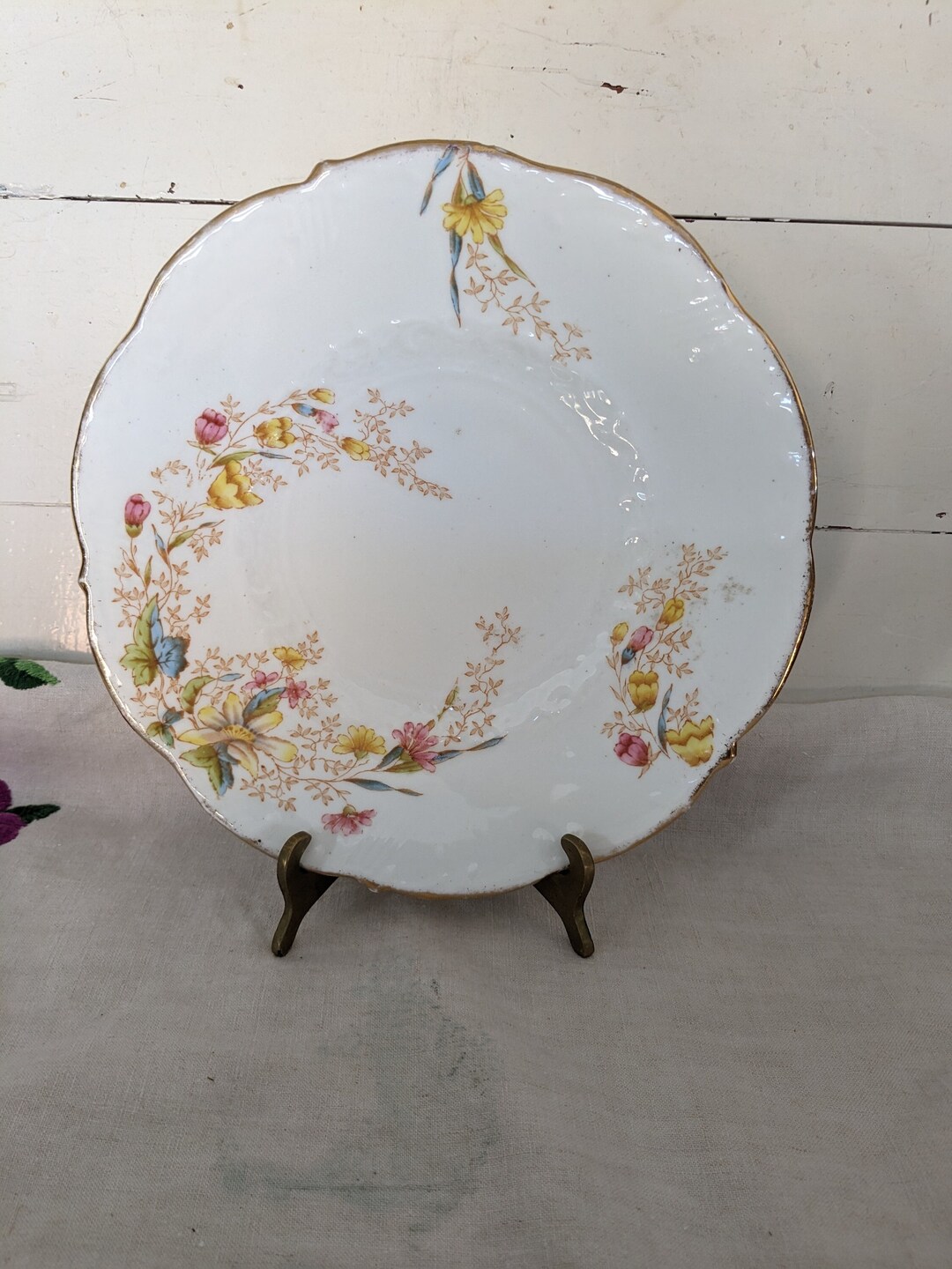 Antique Charles Waine of Longton Pretty Transferware Plate 'orchid' - Etsy