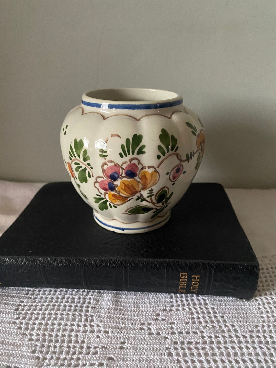 De Delftse Pauw Delft Small Vase Signed AL Mould Number 69 - Etsy UK