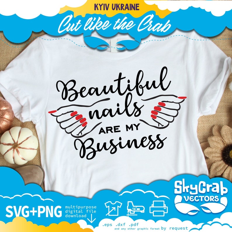 Hermosas uñas son mi negocio svg, Nailtech SVG, PNG, mani quote, vector ...