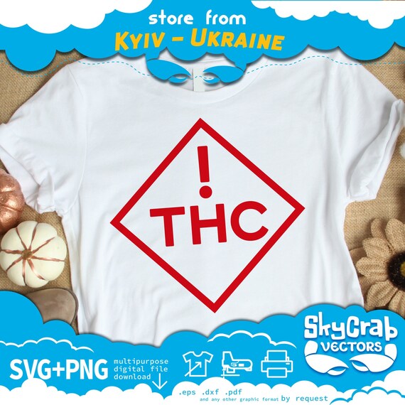 THC Contains Warning Svg Png Marijuana Cannabis Ganja | Etsy