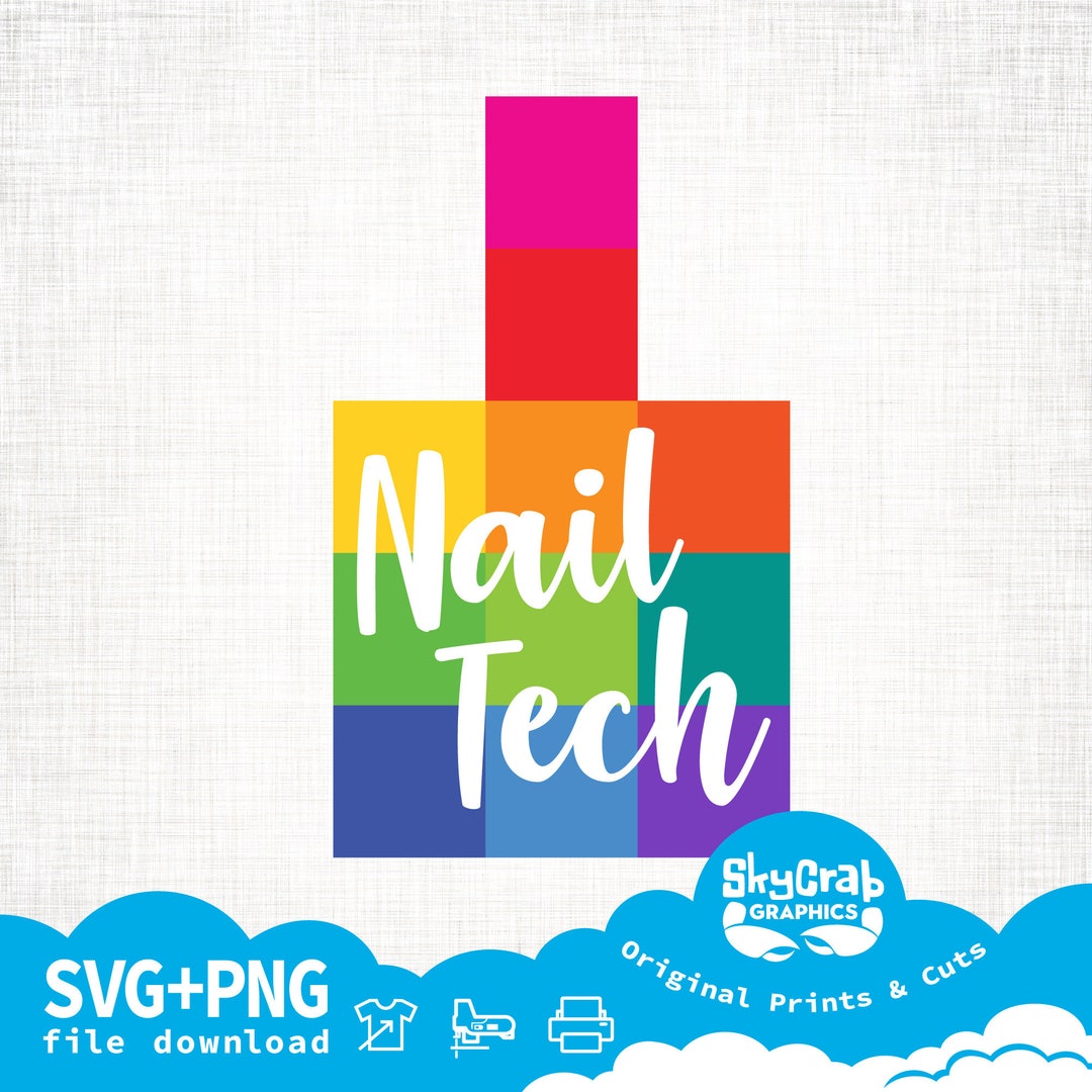 Nail Tech SVG, PNG, Stylised Nail Polish Gel, Calligraphy Script ...