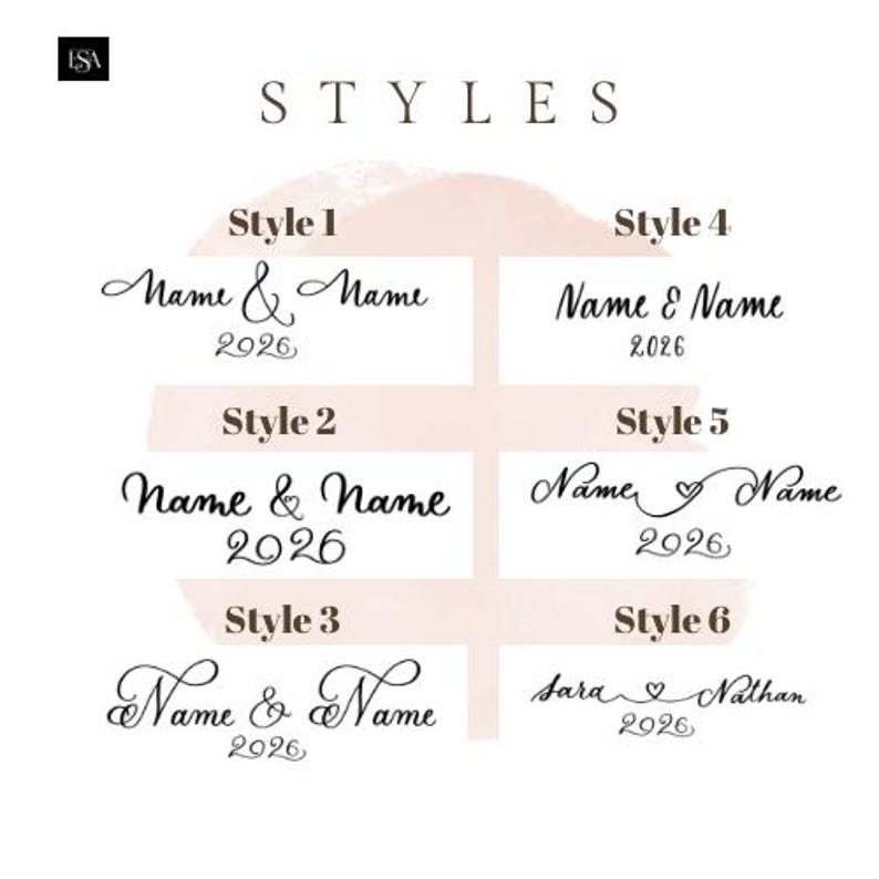 Custom Calligraphy Couple Names | Modern Hand-lettered Wedding Art ...