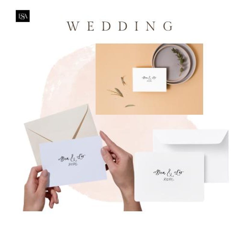 Custom Calligraphy Couple Names | Modern Hand-lettered Wedding Art ...