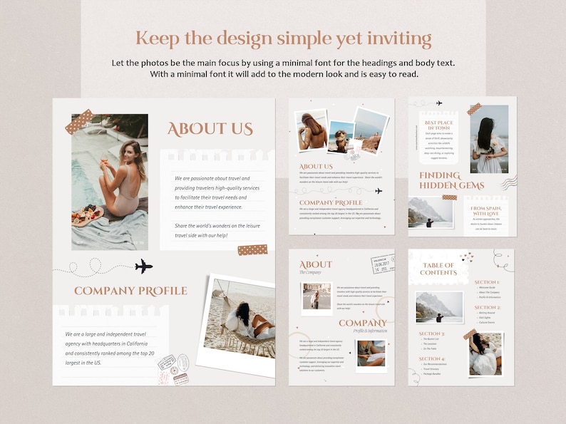 Editable Travel Brochure Canva Template | Agency Flyer Design for ...