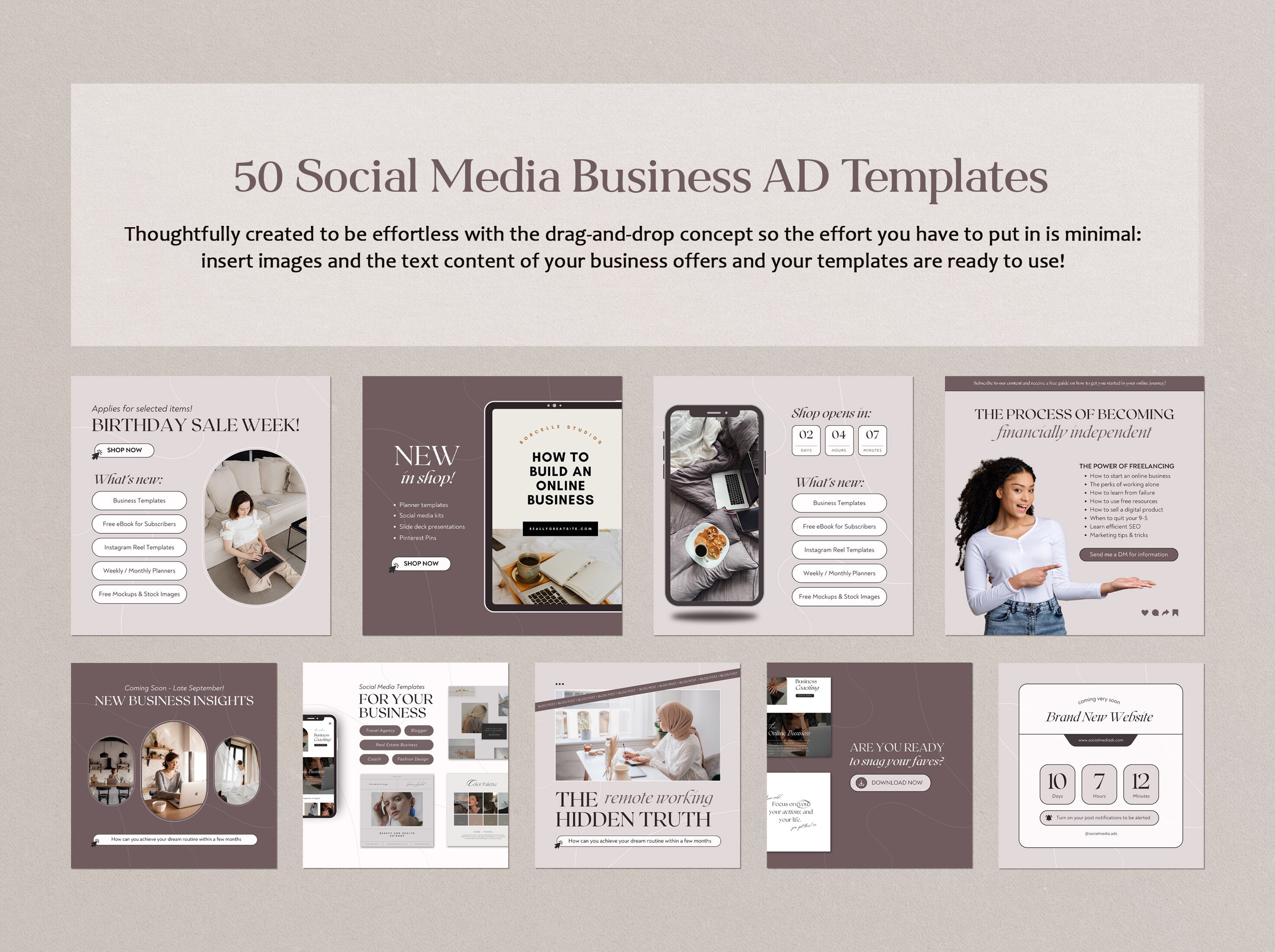 Instagram & Social Media AD Template | Editable Canva Templates for ...