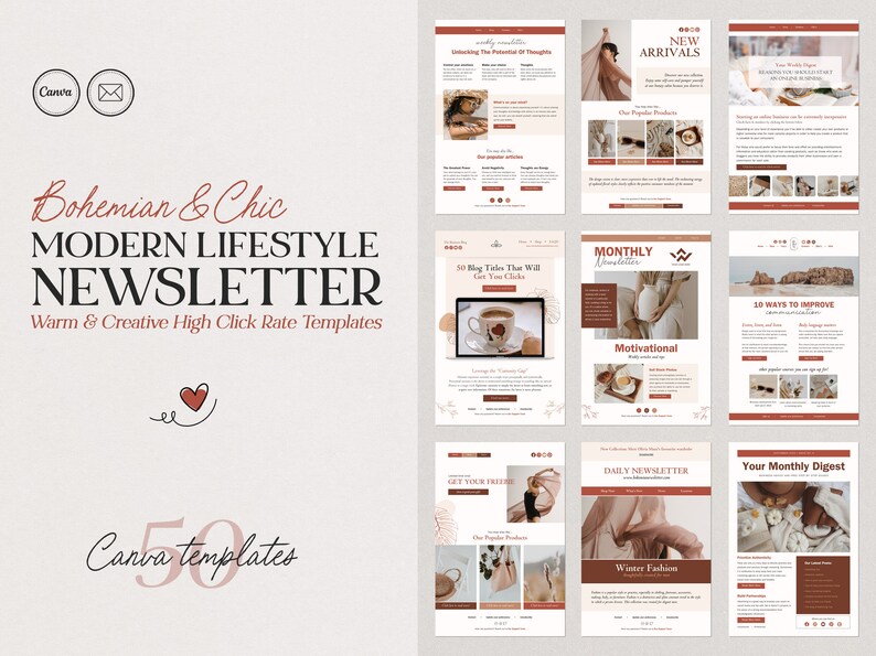 Lifestyle Email Newsletter Templates Marketing Email Newsletter Design ...