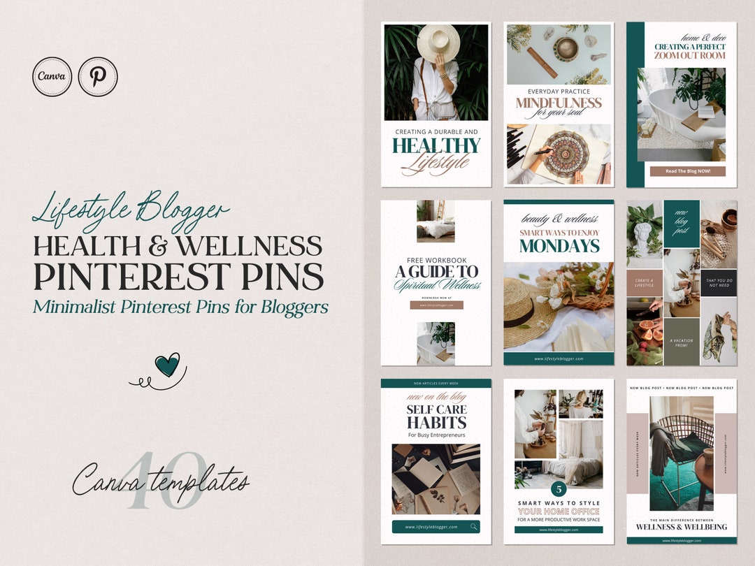 Health & Wellness Pinterest Pins | Lifestyle Blogger Pinterest Pin ...