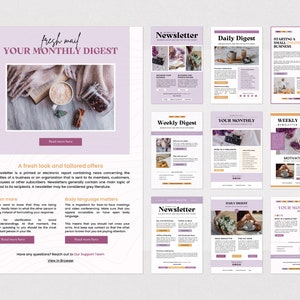 Newsletter Travel Blogger Templates | Mailchimp Newsletter Canva Bundle ...