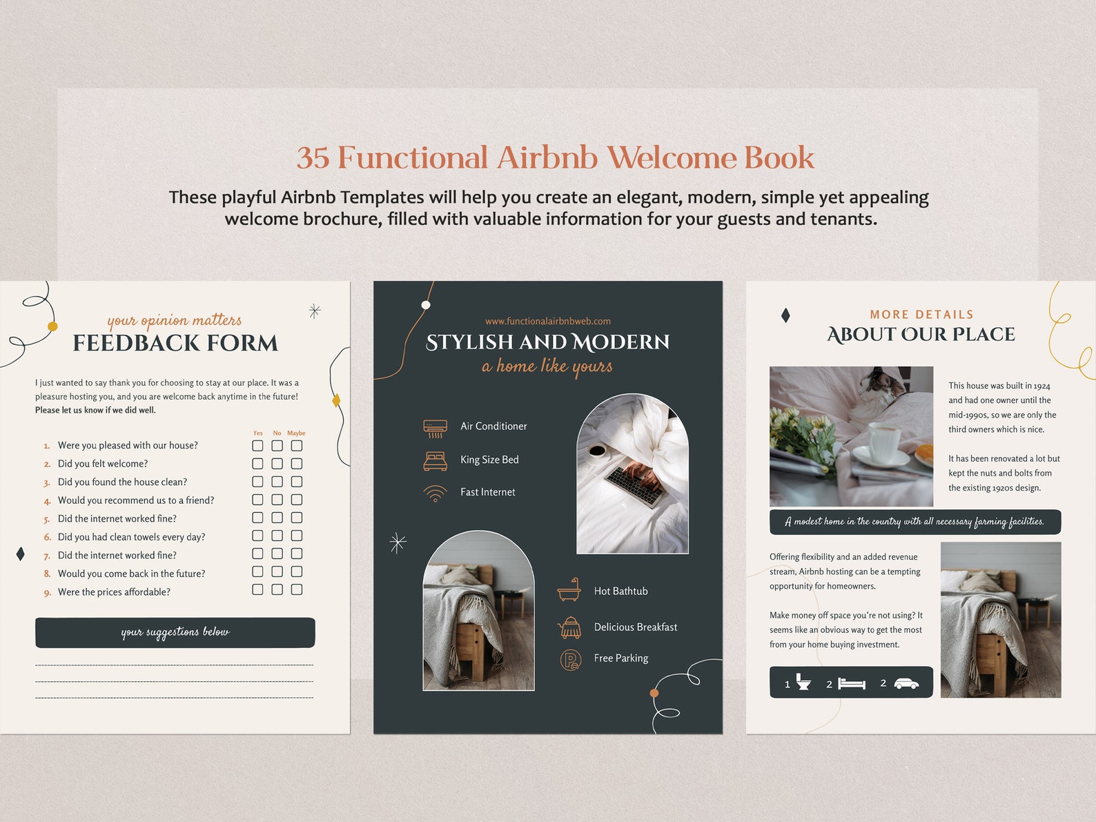 Airbnb Welcome Brochure Template | Airbnb Business Flyer | Welcome ...