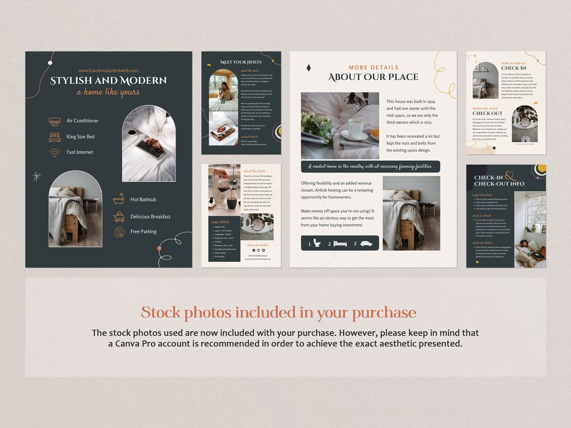 Airbnb Welcome Brochure Template Airbnb Business Flyer Welcome Guide ...