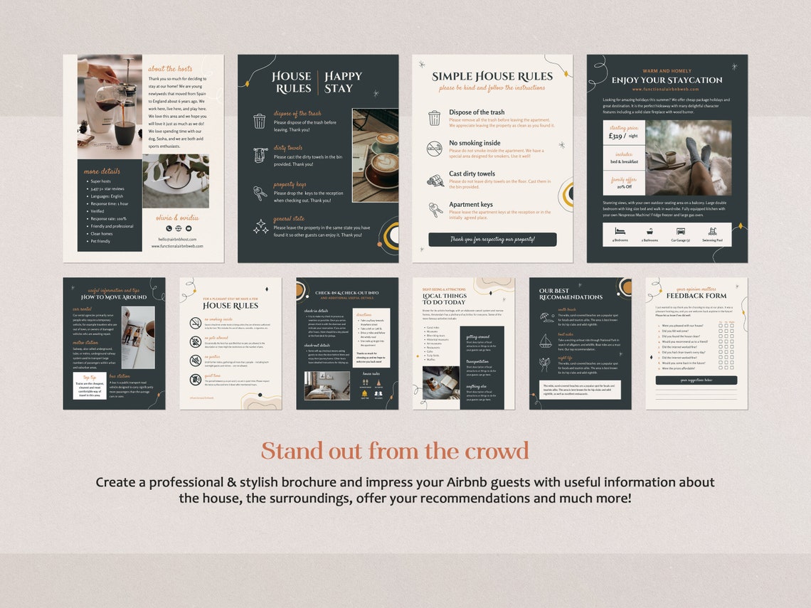 Airbnb Welcome Brochure Template Airbnb Business Flyer Welcome Guide ...