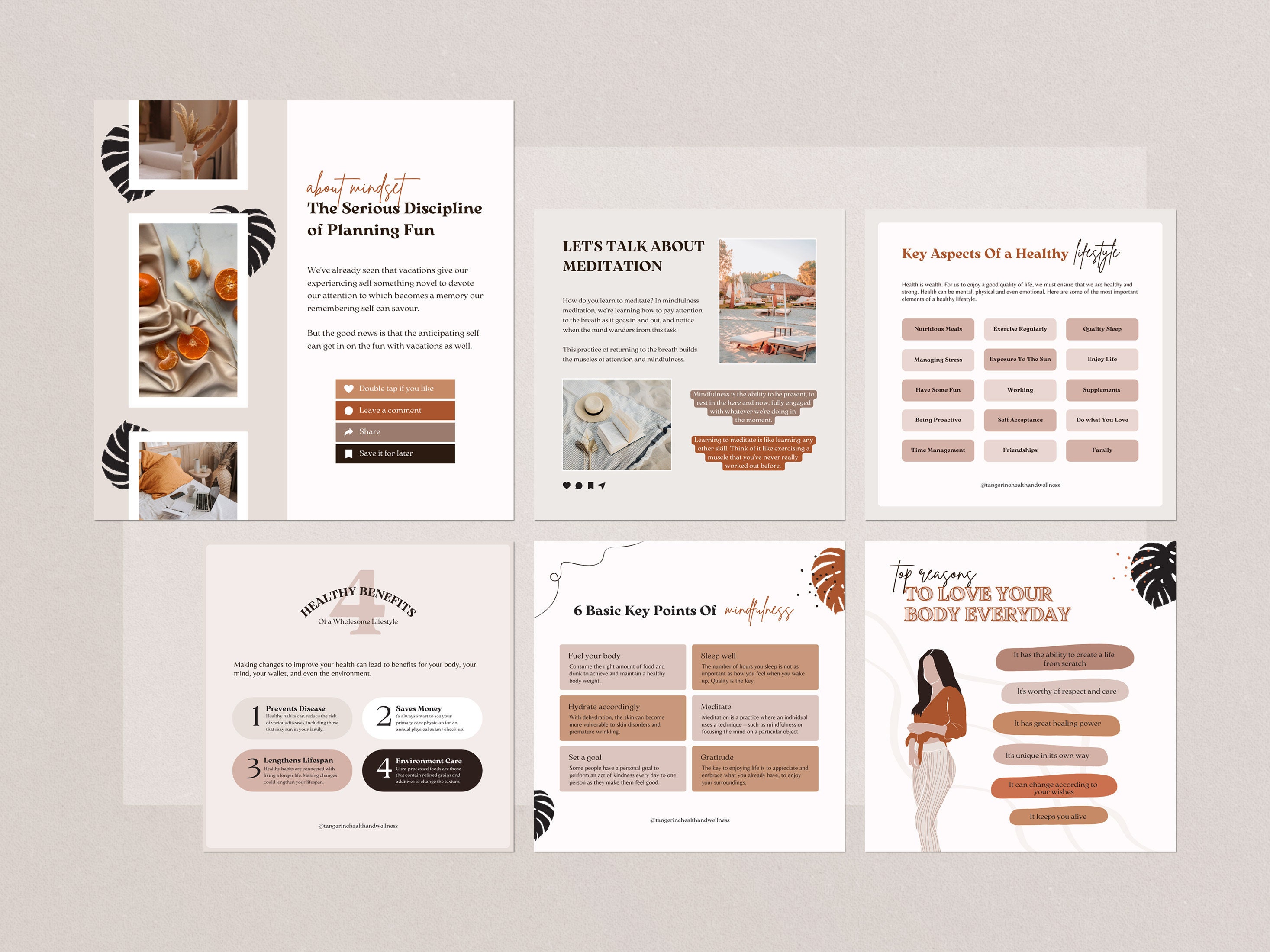 Wellness Instagram Posts Canva Health & Wellness Beauty - Etsy