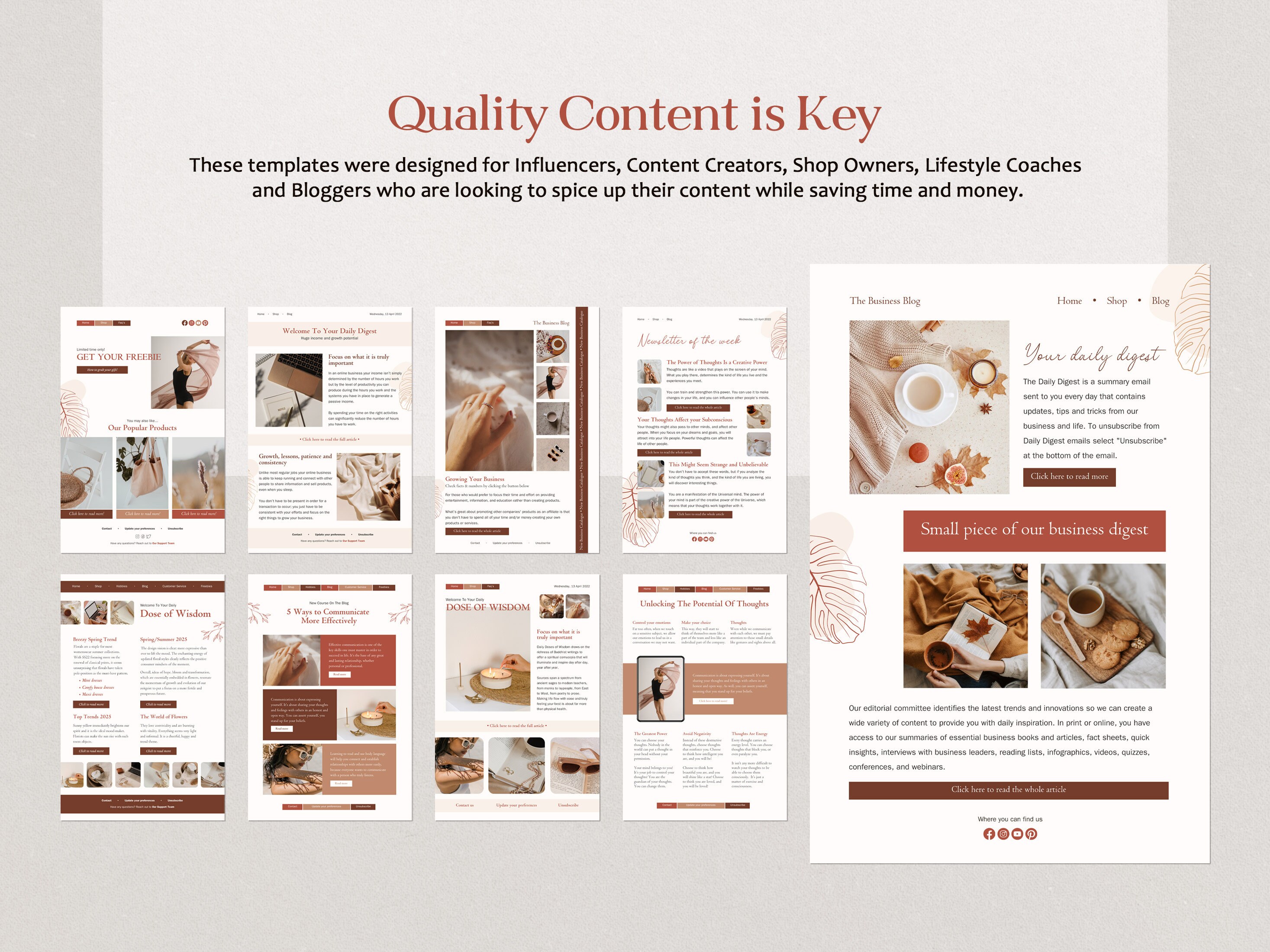 Lifestyle Email Newsletter Templates Marketing Email Newsletter Design ...